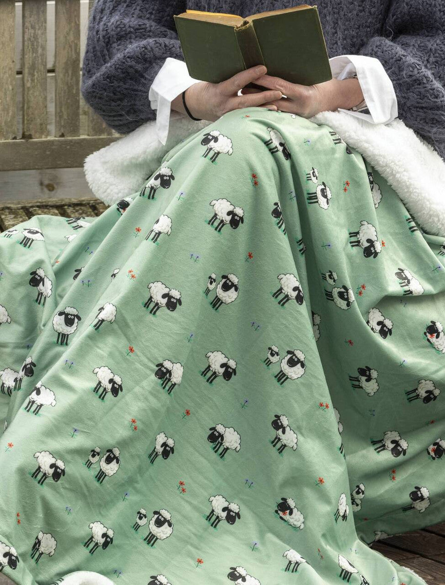 Green Fluffy Flock Mink Fleece Lined Blanket – Weavers of Ireland