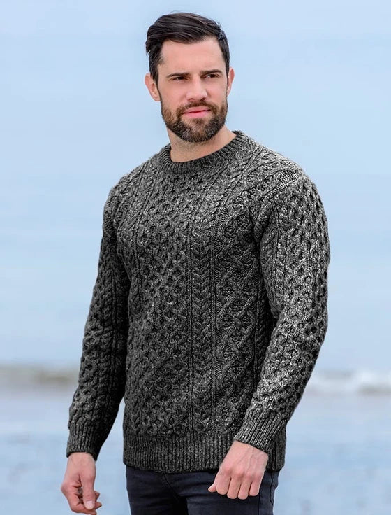 Wool Cashmere Aran Sweater – Weavers of Ireland