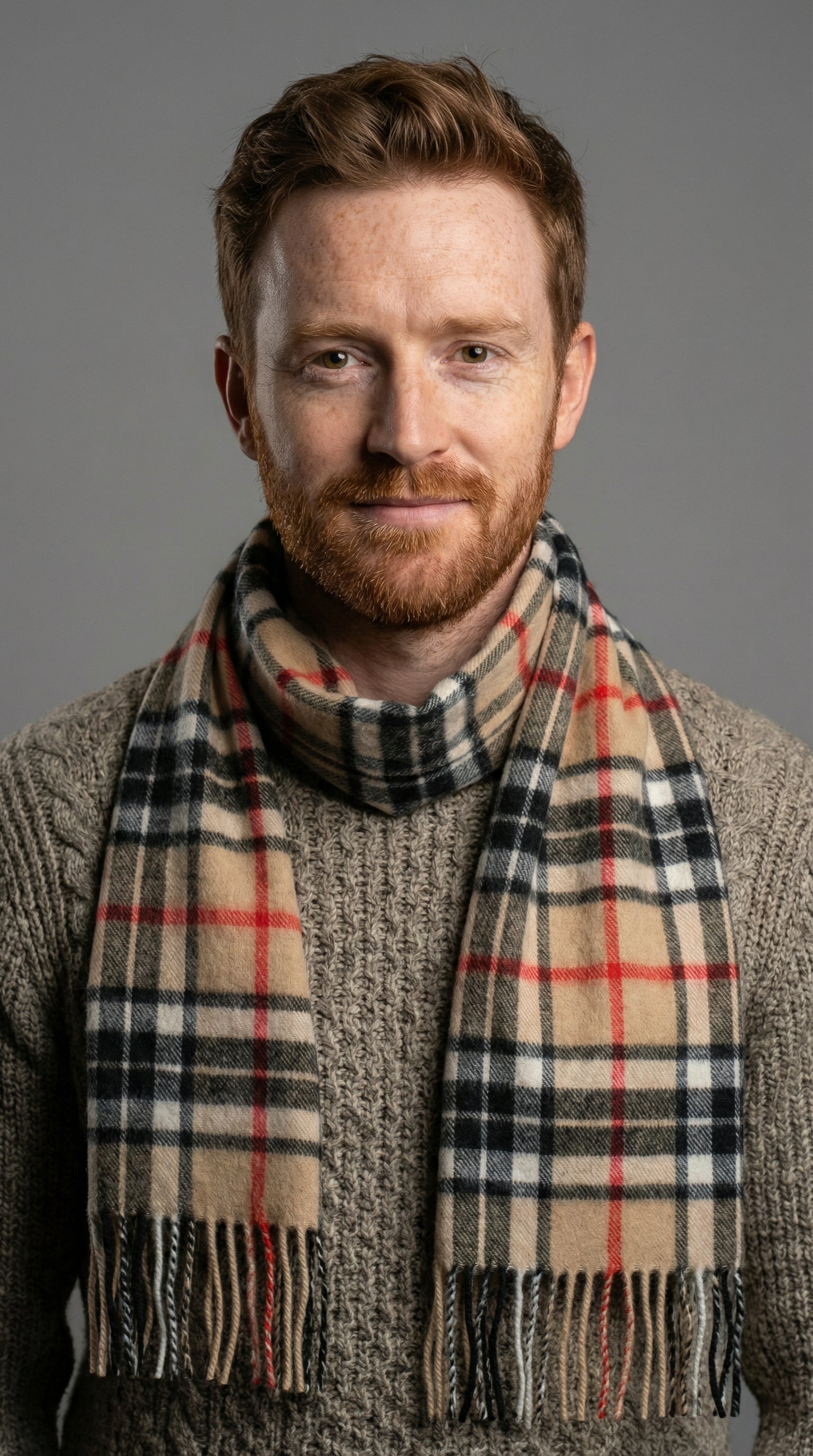 Pure Wool Tartan Check Scarf - Country Purple | John Hanly & Co ...