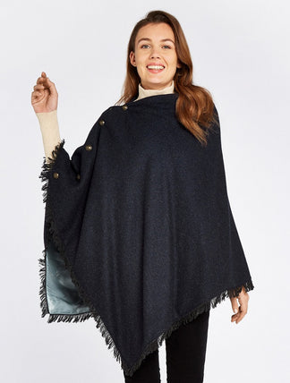 Hazelwood Pure Wool Tweed Poncho - Thistle | Dubarry Of Ireland ...